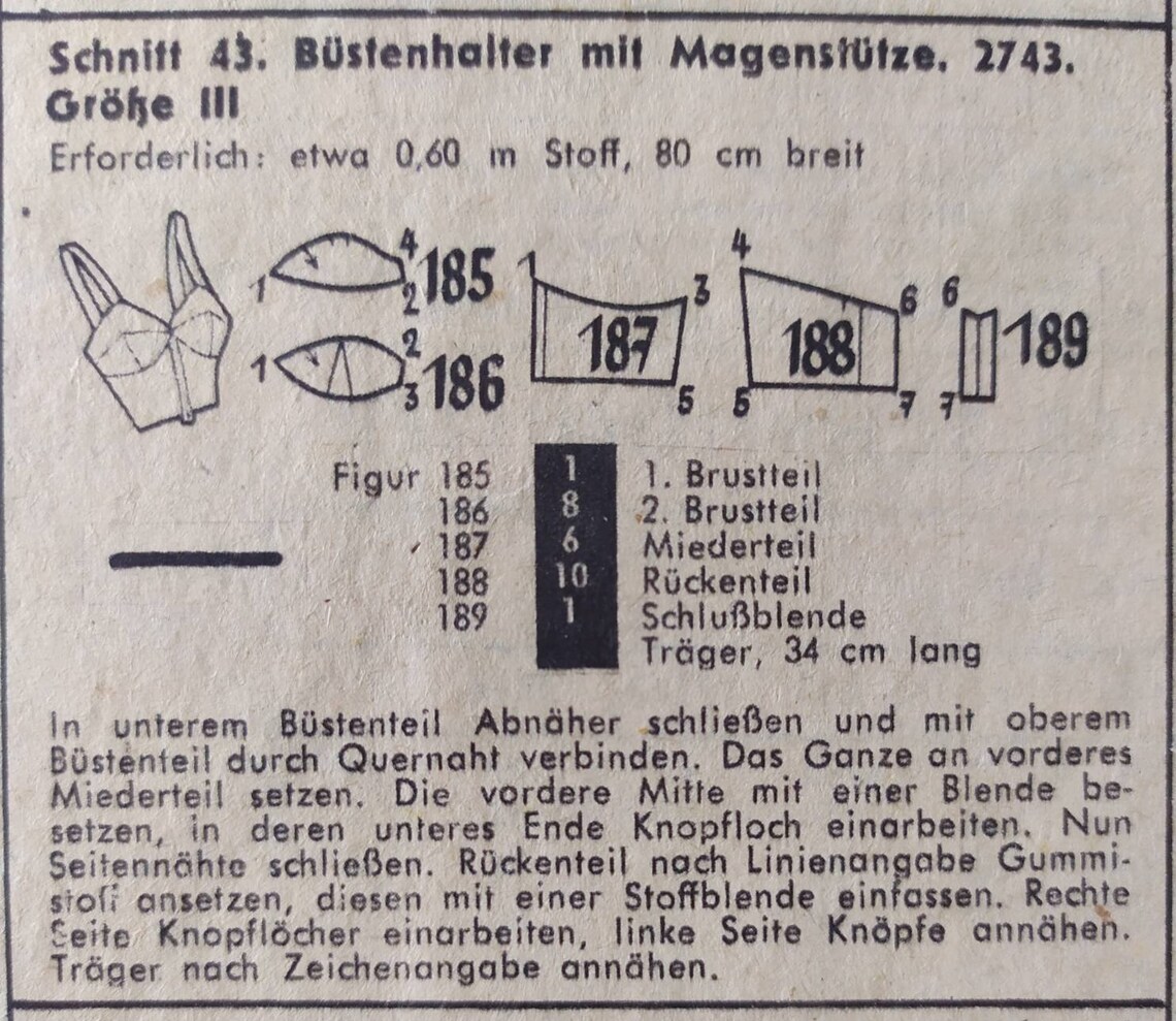 Vintage 102cm/40 Bust Size 1950s Wide Band Busthalter / - Etsy