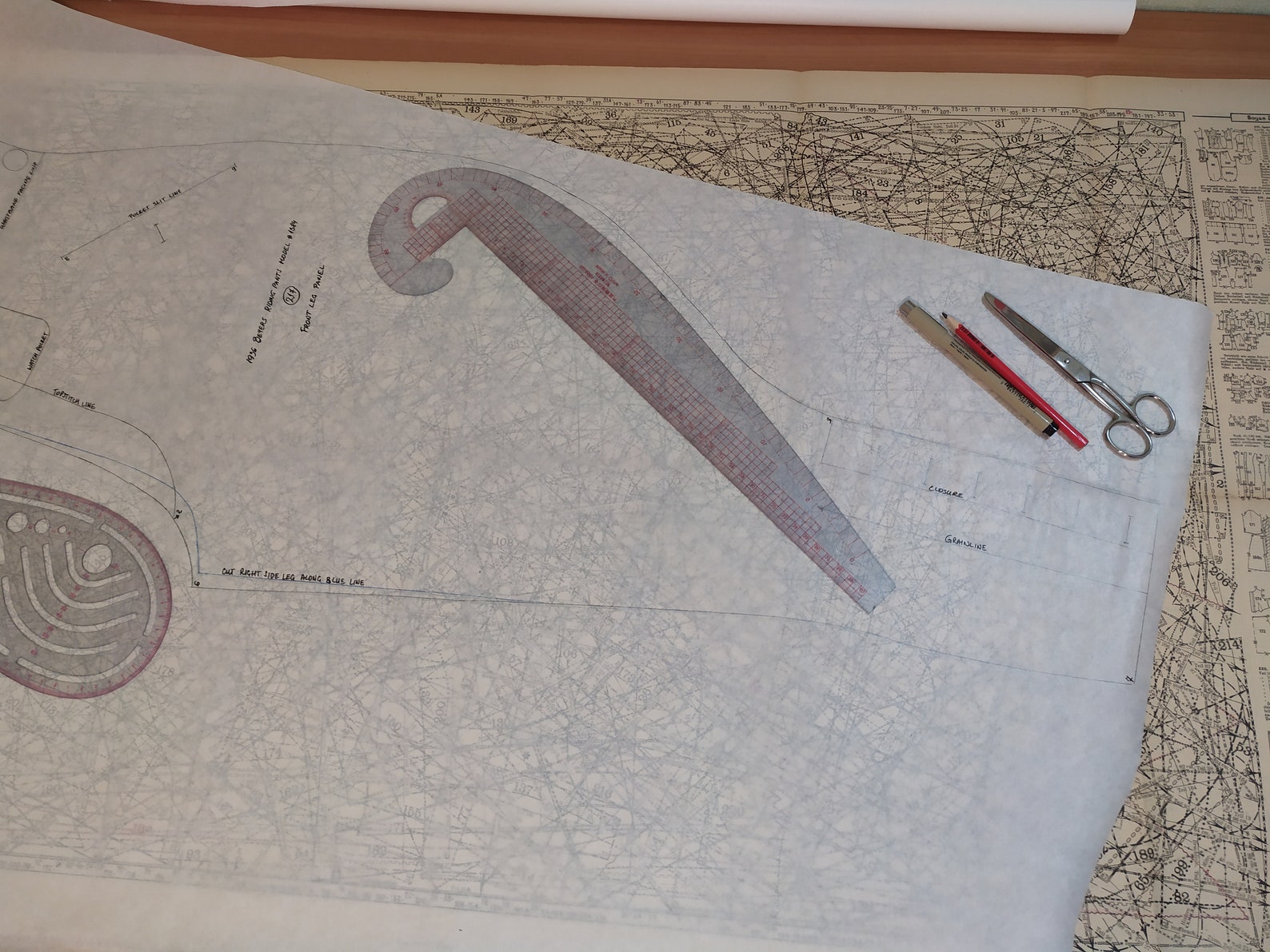 Vintage 84cm/33" Bust Size 1930s Floor Length Color Block Sleeveless ...