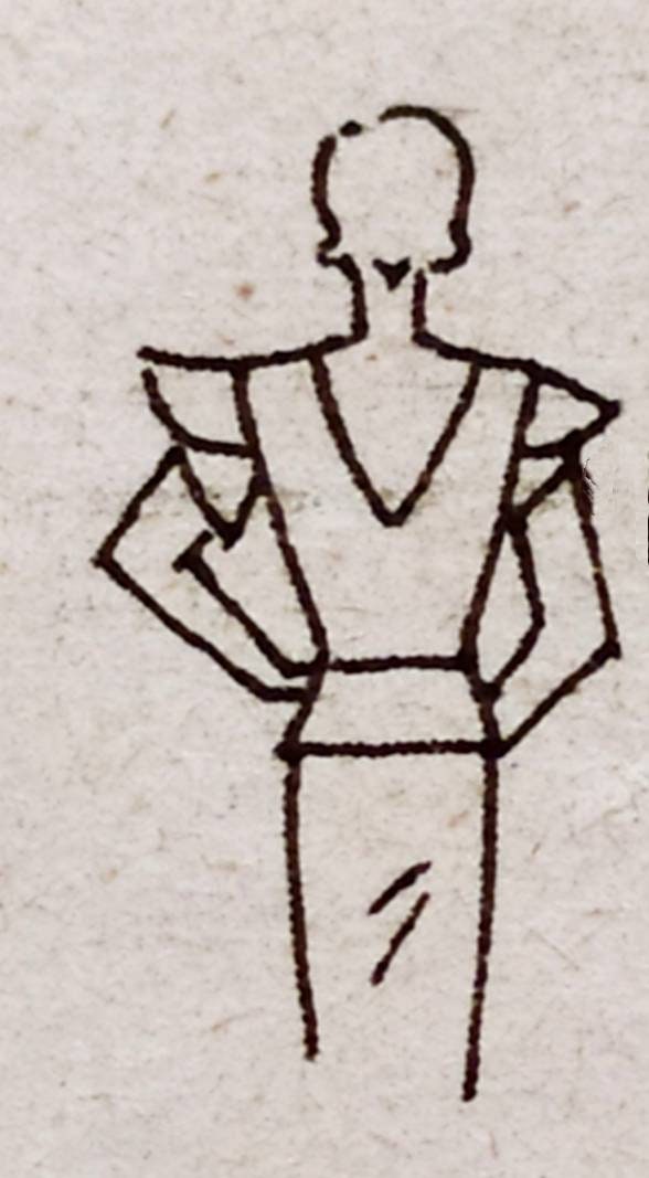 Vintage 100cm/39 Bust Size 1930s Short Sleeve Cross-bodice Side Closure ...