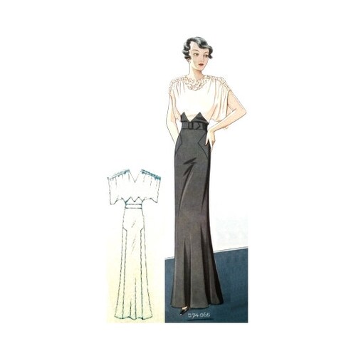 1930s 30s Dress Vintage Sewing Pattern Reproduction / - Etsy