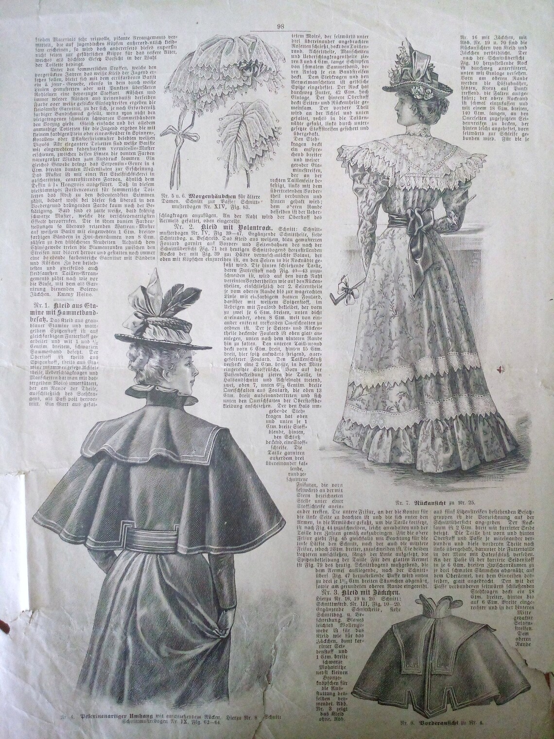 Victorian Era 1890s Cape Sewing Pattern. - Etsy UK