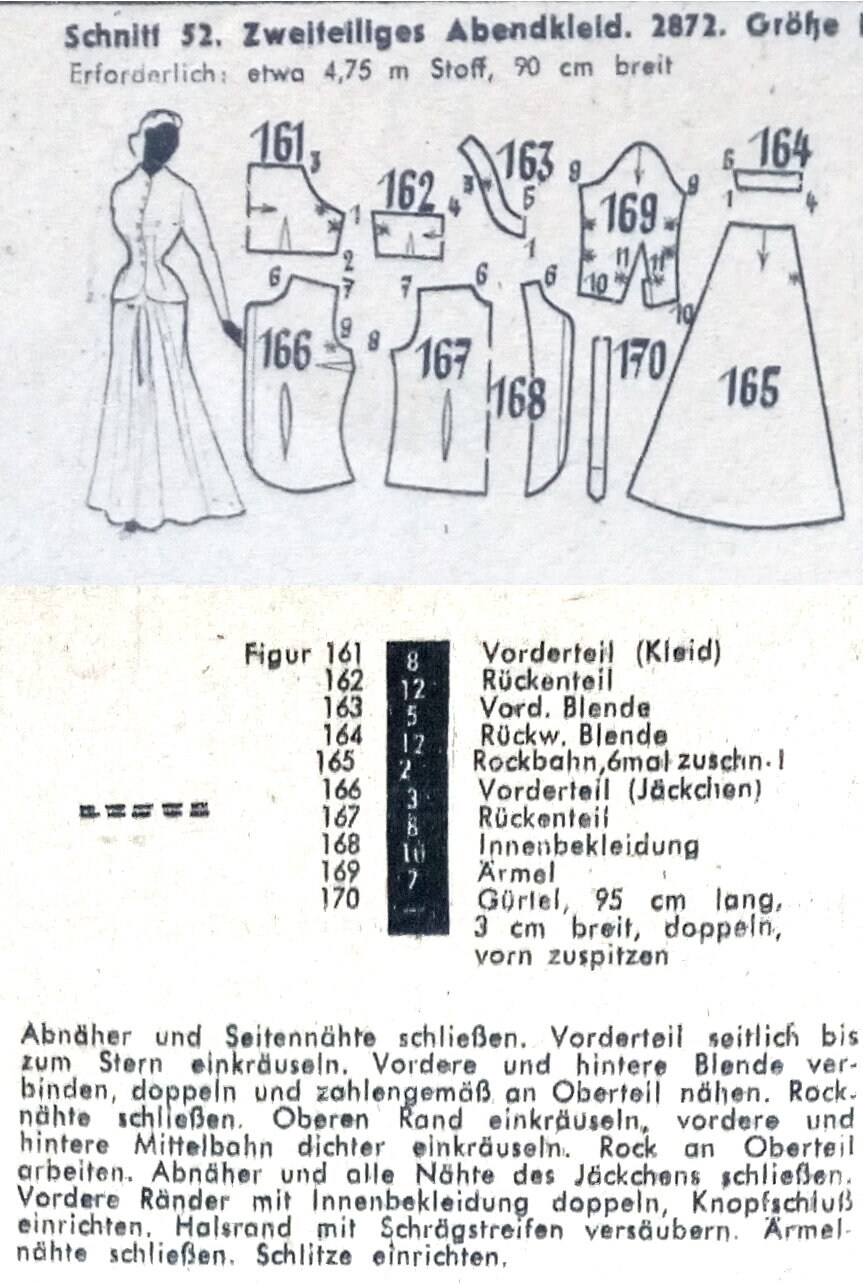 Vintage 92cm/36" Bust Size 1940s Halterneck Evening Dress and Long ...