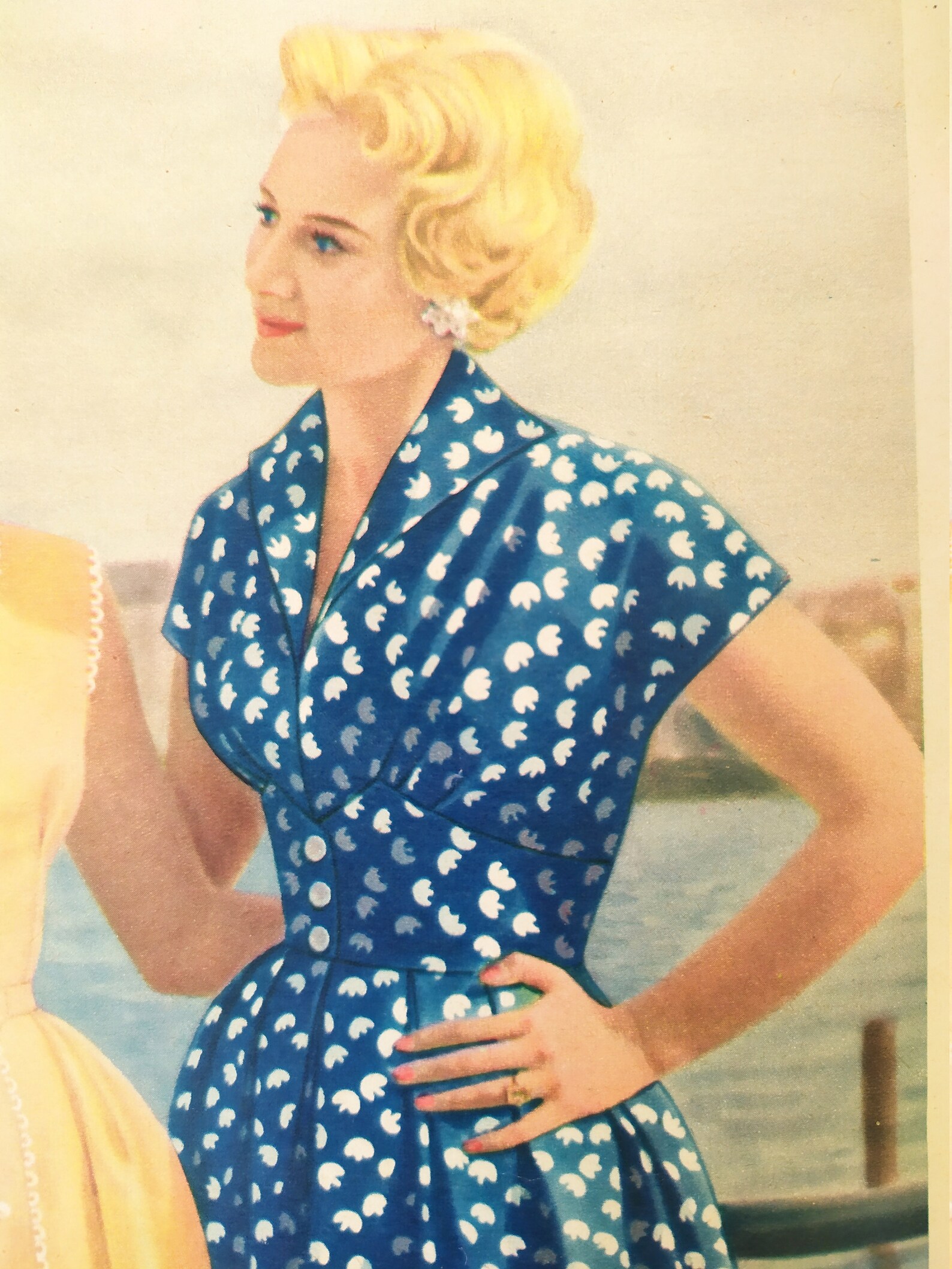 Vintage 100cm / 39 Bust Size 1950s Fancy Dress / Day Dress/ Tea Dress ...