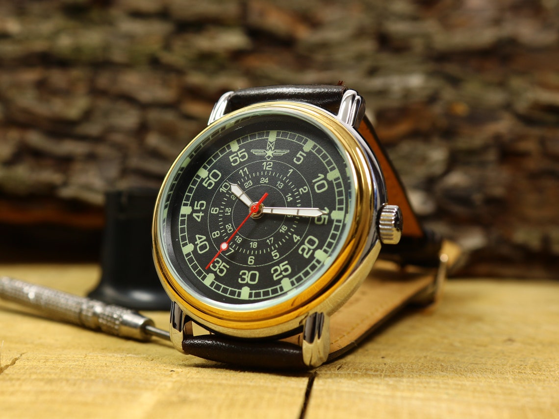 Military watch Aviator watch rare watch Raketa watch | Etsy