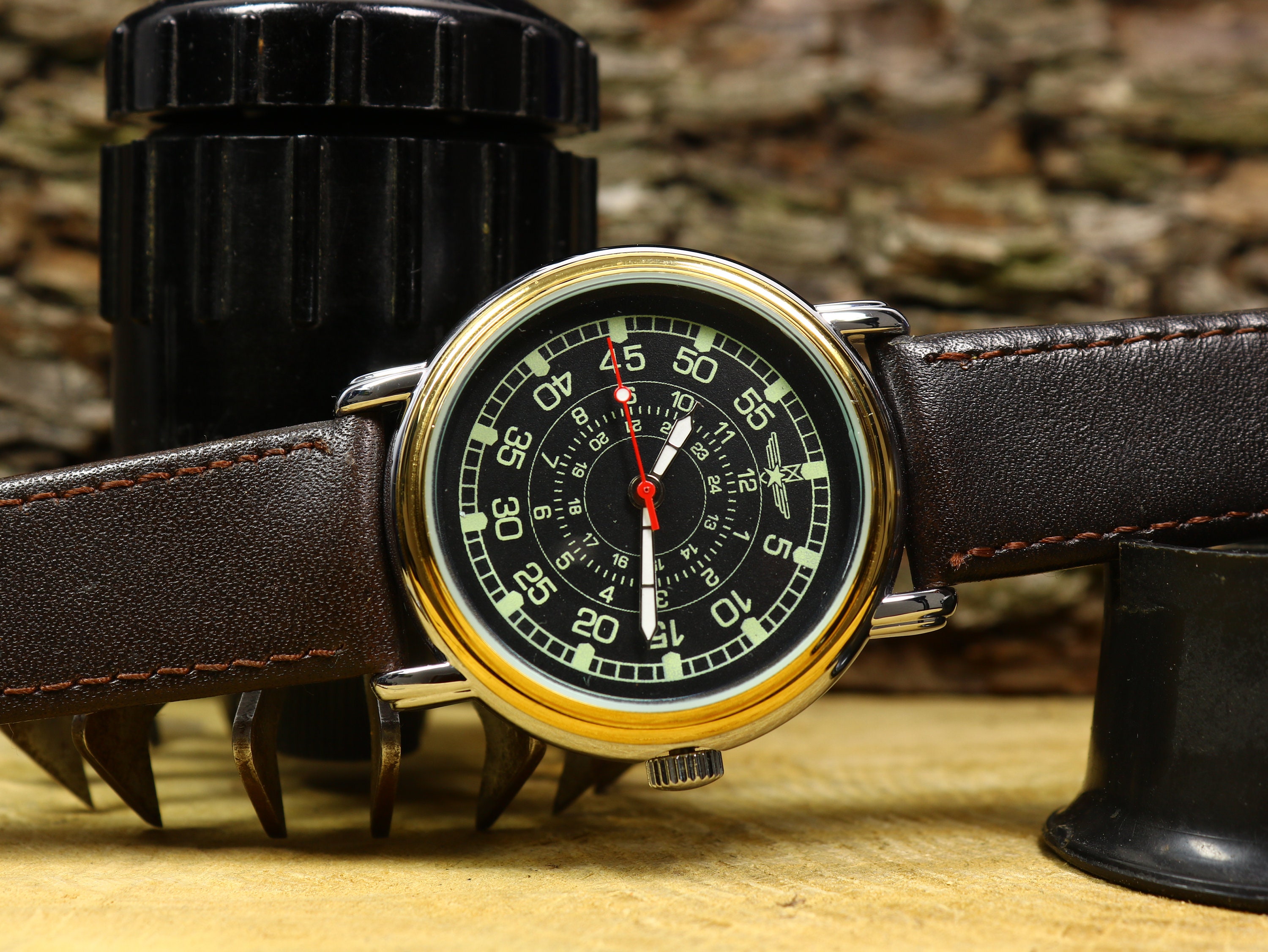 Military watch Aviator watch rare watch Raketa watch | Etsy