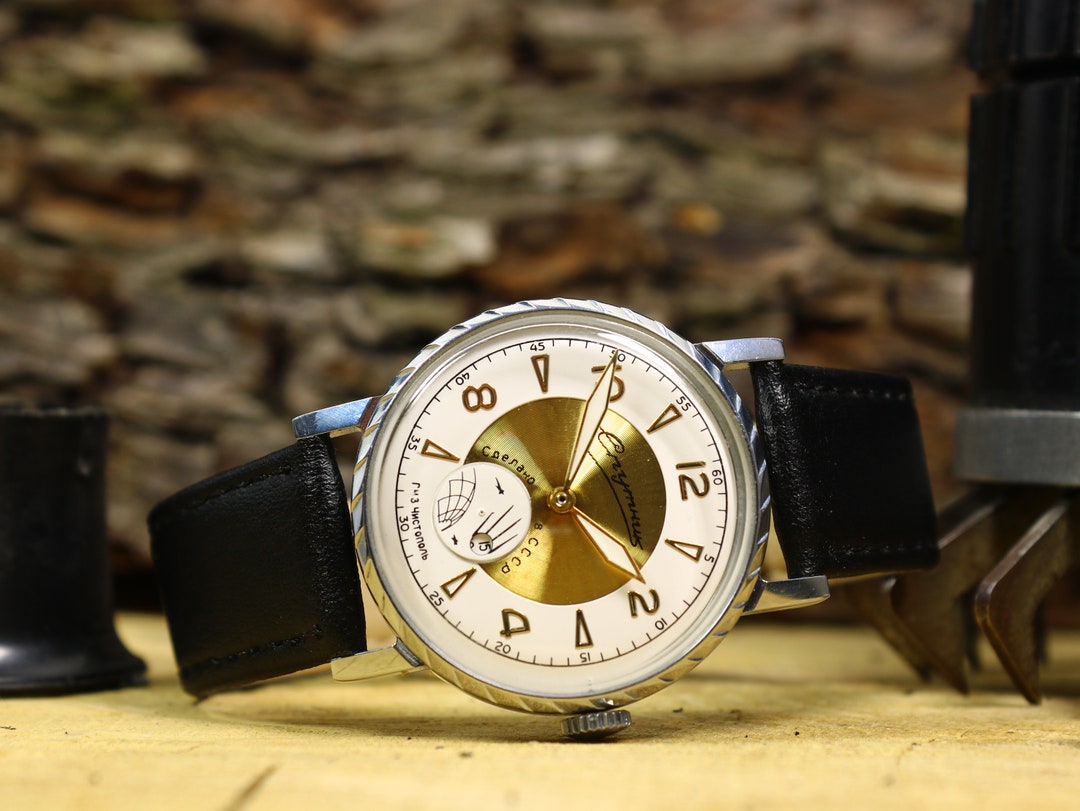 Soviet Watch, Sputnik Pobeda Watch, Vintage Watch, Mechanical Mens ...