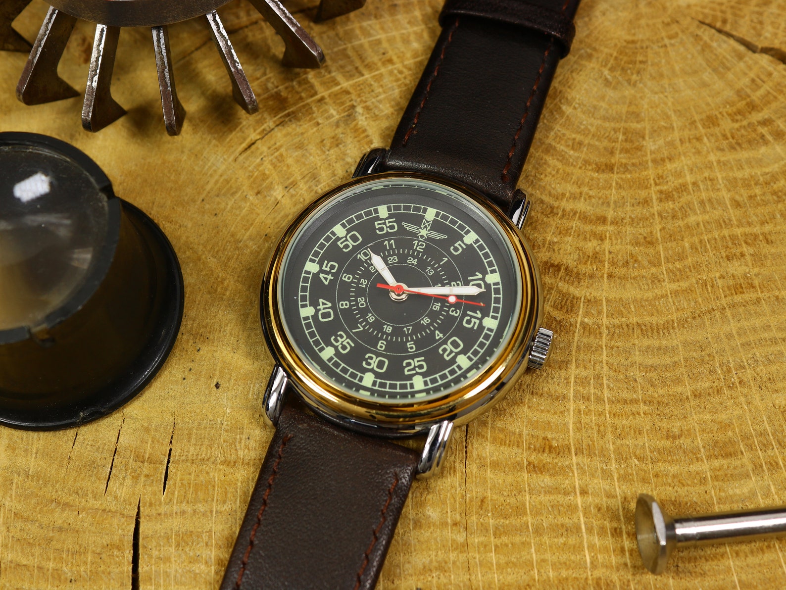 Military watch Aviator watch rare watch Raketa watch | Etsy