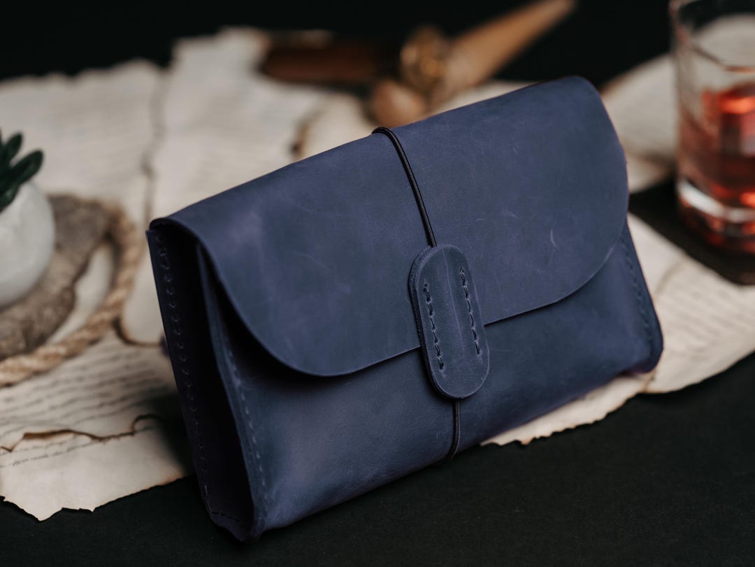 Custom Leather Gadgets Storage Pouch, Personalized Tech Organizer, Dad ...