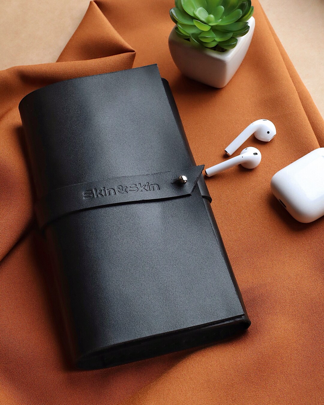 Dark Blue Leather Envelope Purse, Womens Clutch Wallet, Credit Card ...