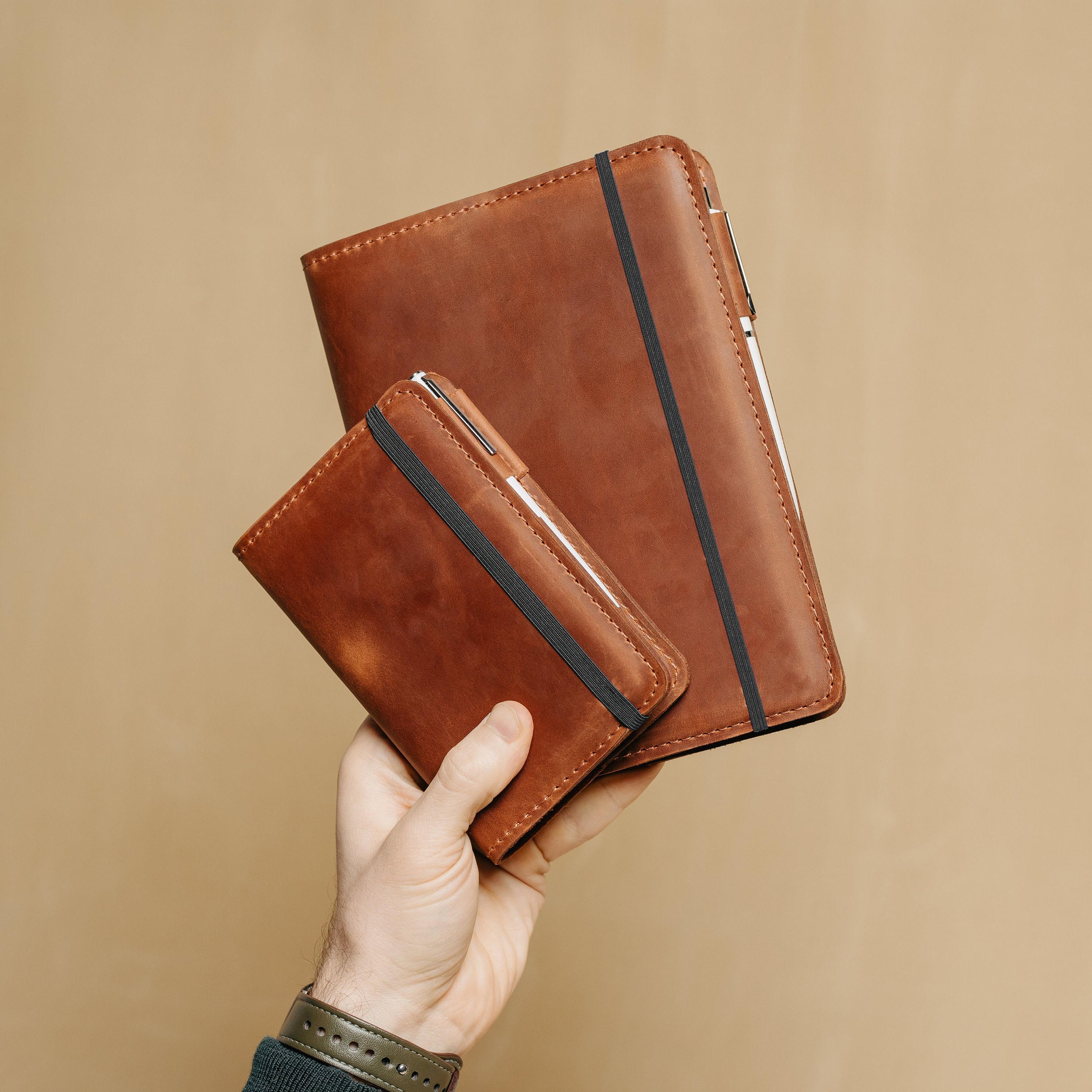 Distressed Crazy Horse Leather A5 Notebook Cover, Rustic Journal ...