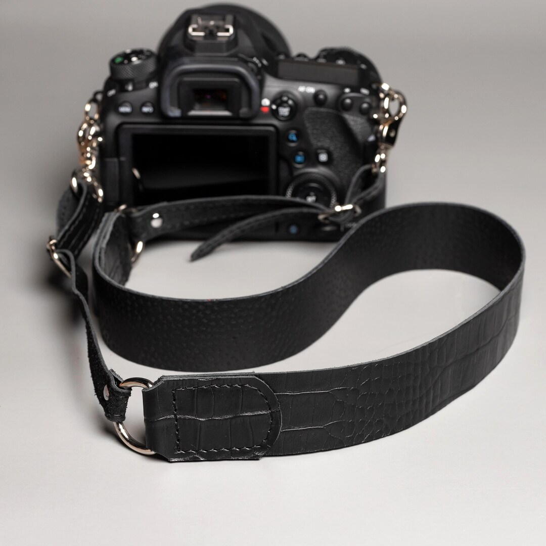 Adjustable DSLR Camera Neck Strap Genuine Leather, Wedding Photographer ...