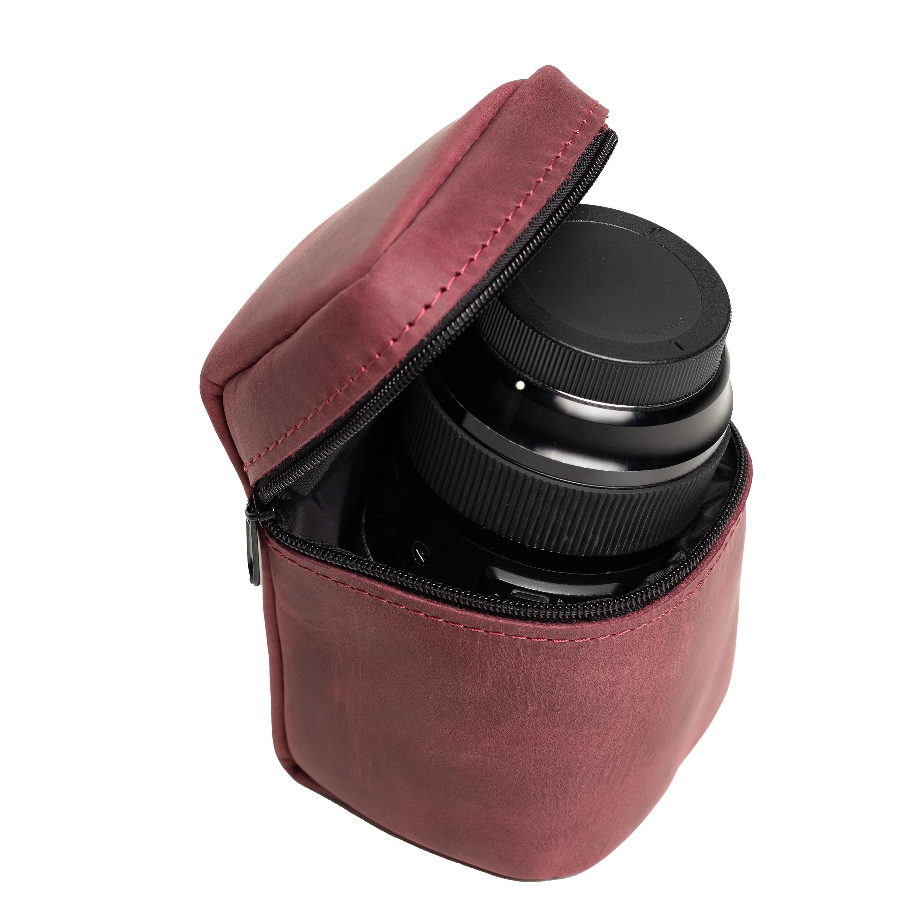 Custom Leather Lens Case, Leather Soft Lens Bag, Tube for Photographer ...