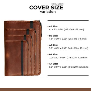 Custom Rustic Notebook Cover, Personalized Leather Journal Cover ...