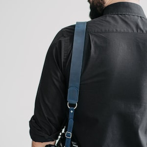 Genuine Leather Camera Neck Strap, Adjustable DSLR Shoulder Strap ...
