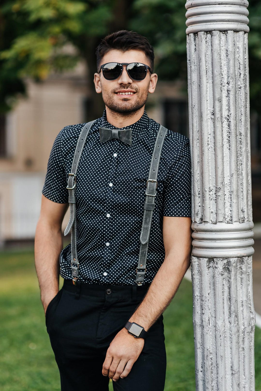 Groomsmen Proposal Gift, Suspenders & Bow Tie Set, Wedding Outfit ...