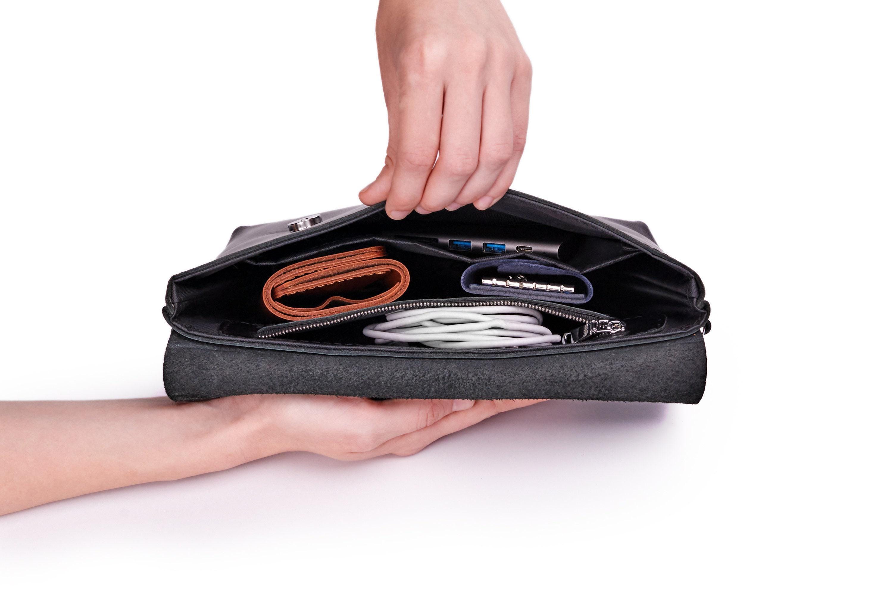 Black Fanny Pack, Crossbody Biker Bag, Cell Phone Purse, Envelope ...