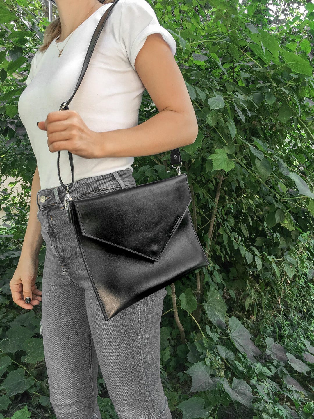 Envelope Clutch Bag, Cognac Leather Document Case, Paper Folder Holder ...