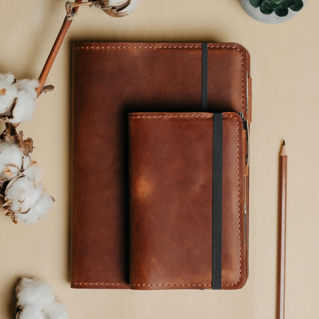 Personalized Leather Notebook Cover A4 A5 A6 B5 B6, Moleskine Large ...