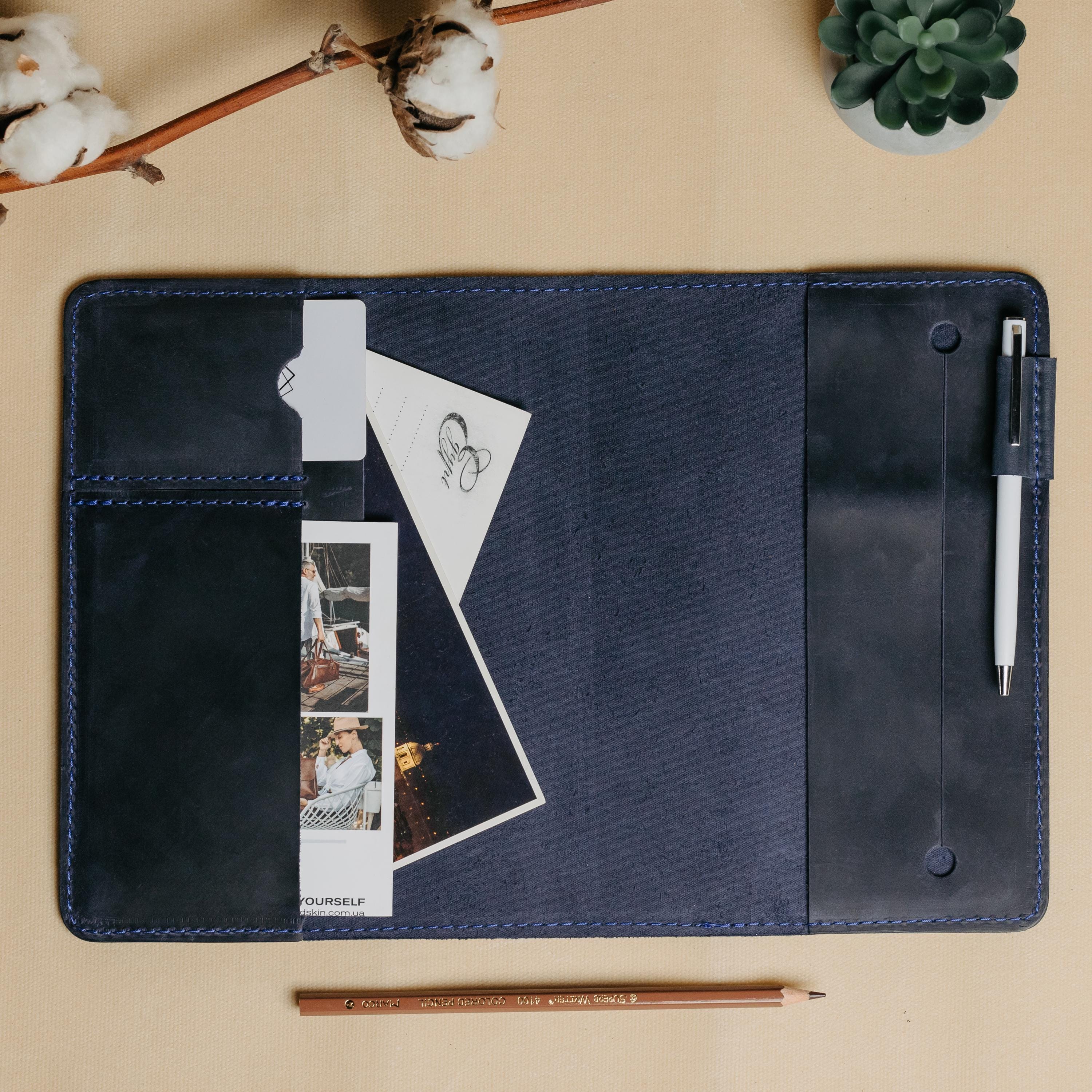 Personalized Leather Notebook Cover, A5, B5 Planner Cover, Custom ...