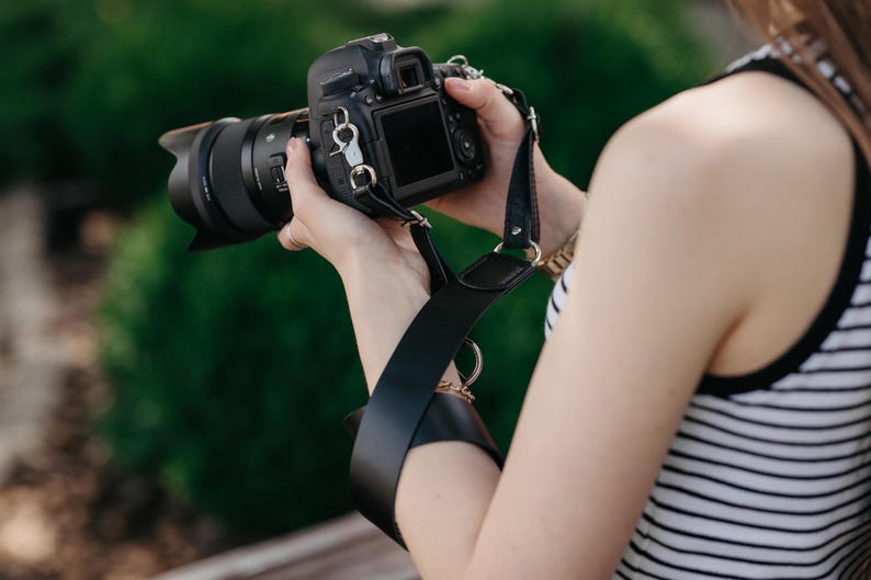 Your Custom Logo Camera Neck Strap, Genuine Leather Camera Strap ...
