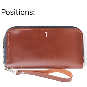 Red Zipper Women Wallet, Long Travel Wallet, Business Card Organizer ...