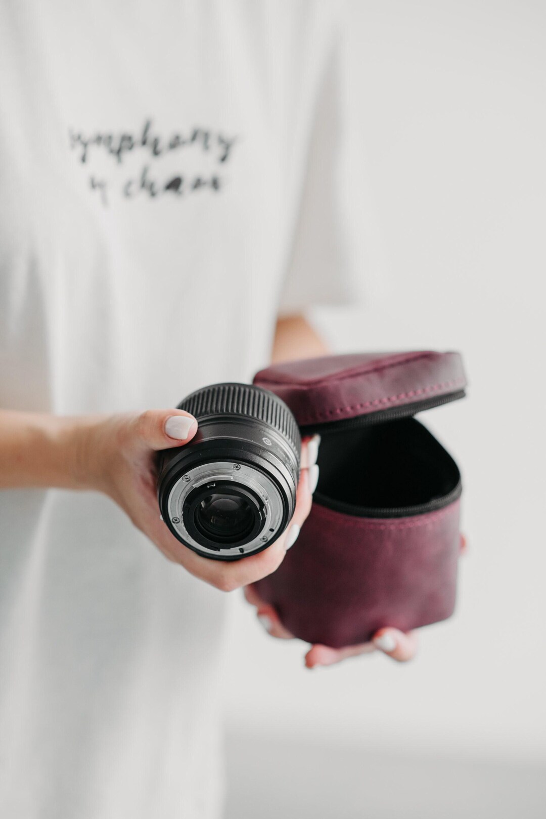 Custom Leather Lens Case, Leather Soft Lens Bag, Tube for Photographer ...