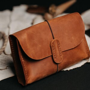 Custom Leather Gadgets Storage Pouch, Personalized Tech Organizer ...