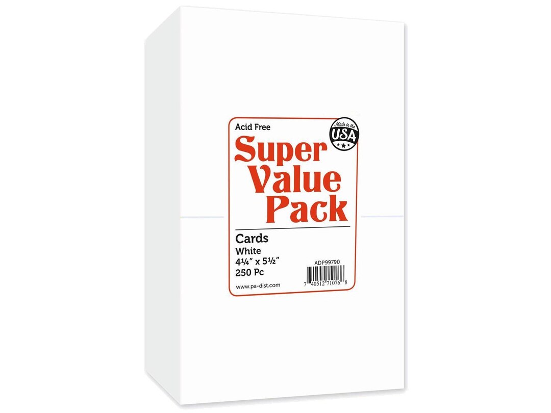 Blank Card Pack, All White, Pre-cut and Scored - 4.25x5.5 Folded ...