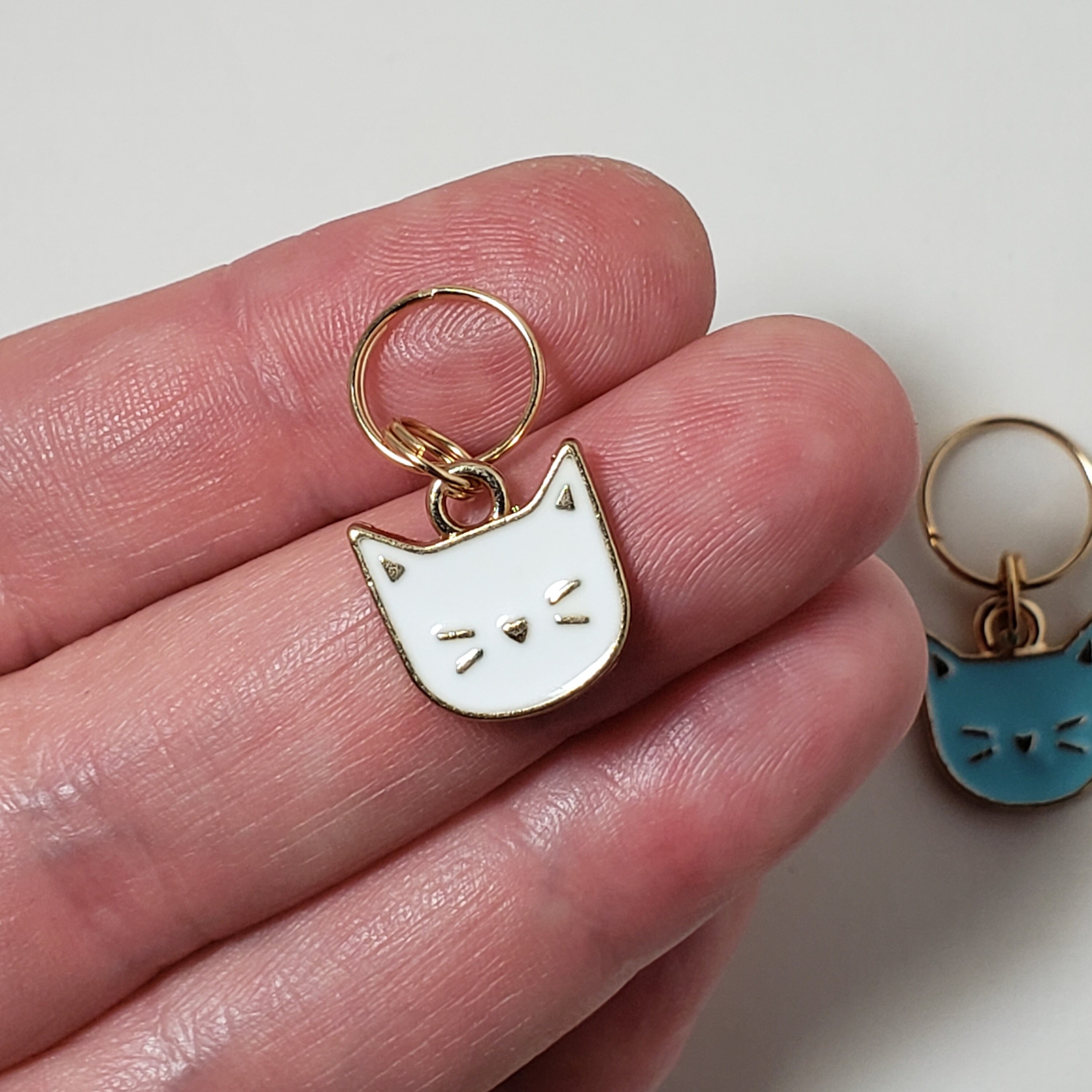 Cat Stitch Markers for Knitting, 4pc Medium Cats, 4 Colors | Crochet ...