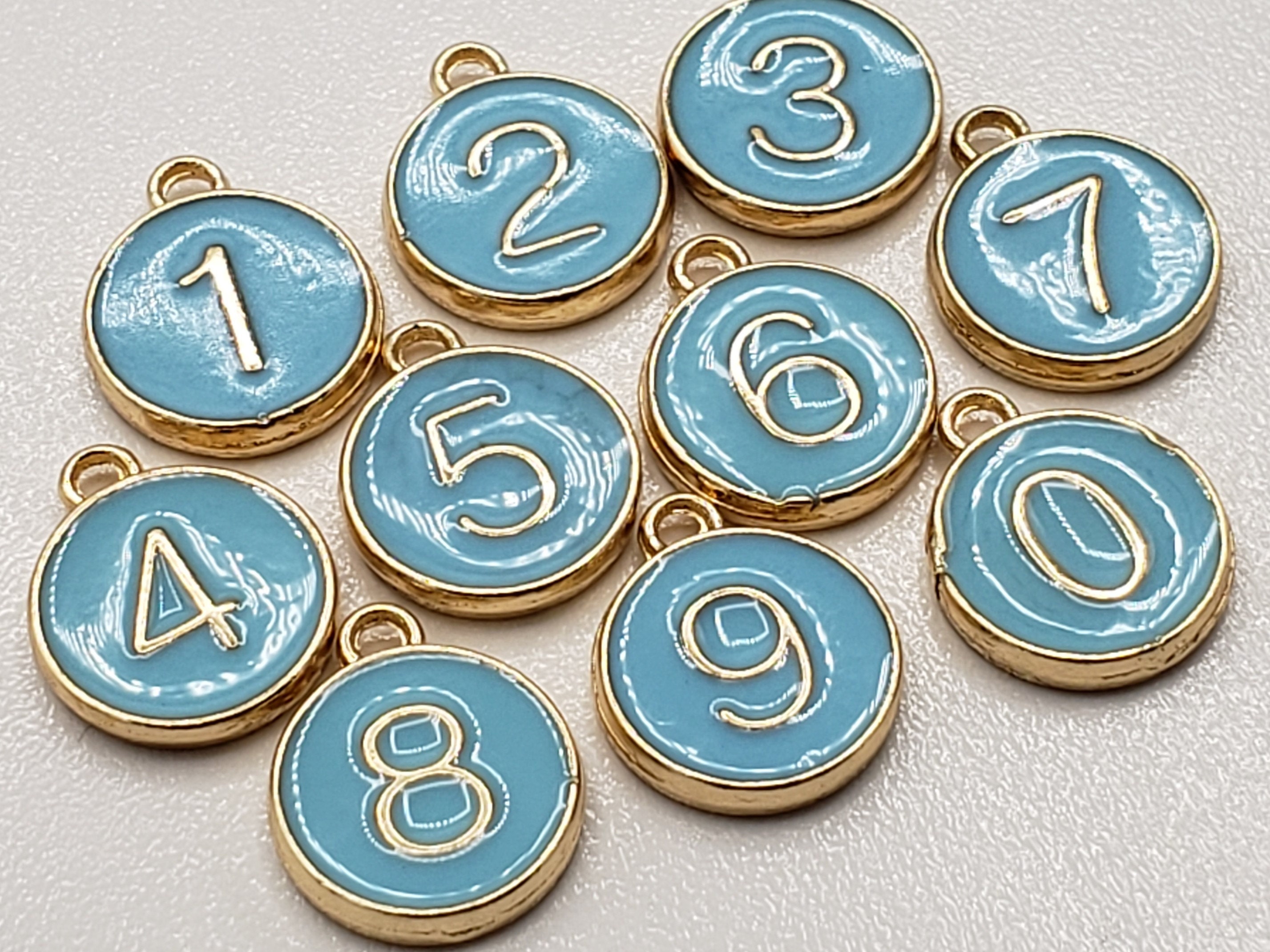 Number Stitch Marker for knitting and crochet 0-9 Enamel | Etsy