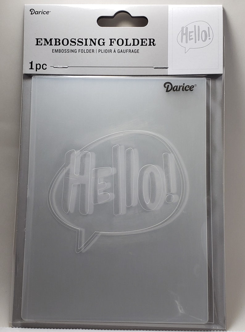 Darice Embossing Folder Hello 4.25 X 5.75 A2 - Etsy