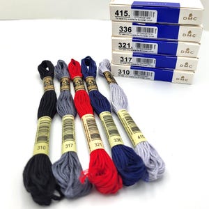 DMC 6-strand Embroidery Cotton Floss Colors 310-415 - Etsy