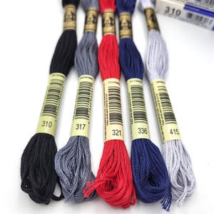 DMC 6-strand Embroidery Cotton Floss Colors 310-415 - Etsy