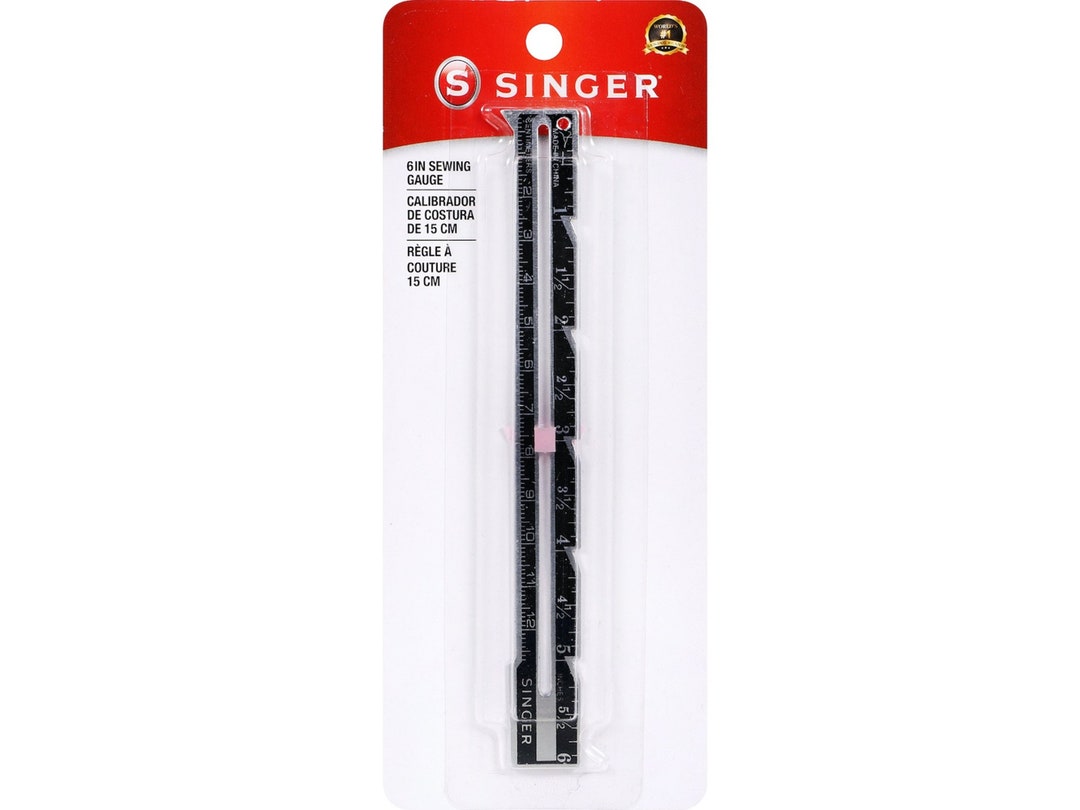 Singer 6" Sewing Gauge With Slider | Sewing Notions, Knitting Gauge ...