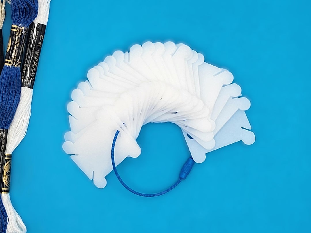 Plastic Floss Bobbins With Wire Cable Connector, 25pc Floss Holders - Etsy