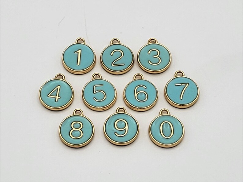 Number Stitch Marker for Knitting and Crochet, 0-9 Enamel Charms Multi ...