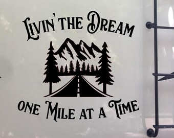Livin the Dream Vinyl Wall Decal - Etsy