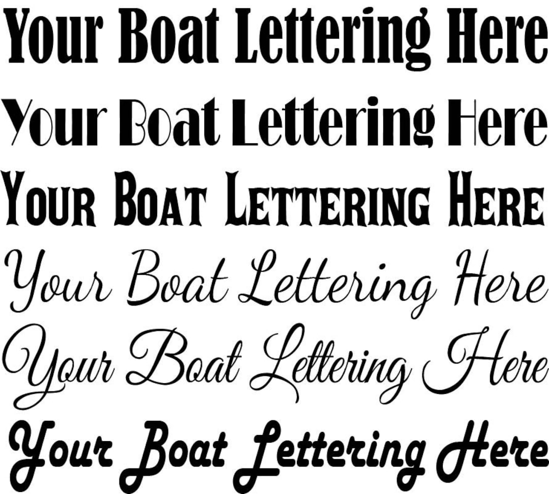Boat Lettering Vinyl Decal - Etsy