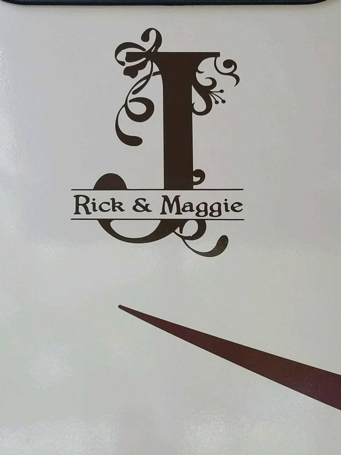 Large Vinyl Monogram Letter E Decal Split Letter Monogram | Etsy