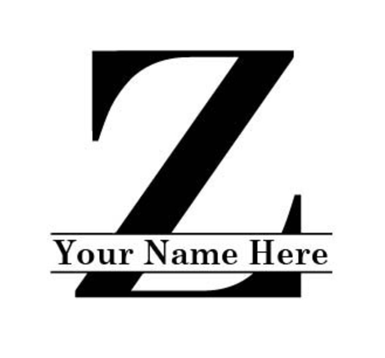 Large Vinyl Monogram Letter Z Decal Split Letter Block - Etsy