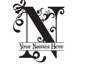 Monogram Letter N | Etsy