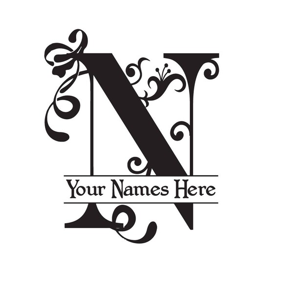 Monogram Letter N - Etsy