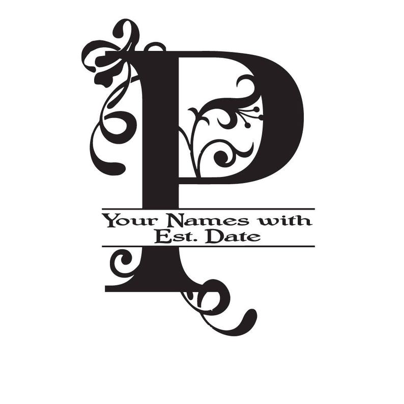 Monogram Letter P Template