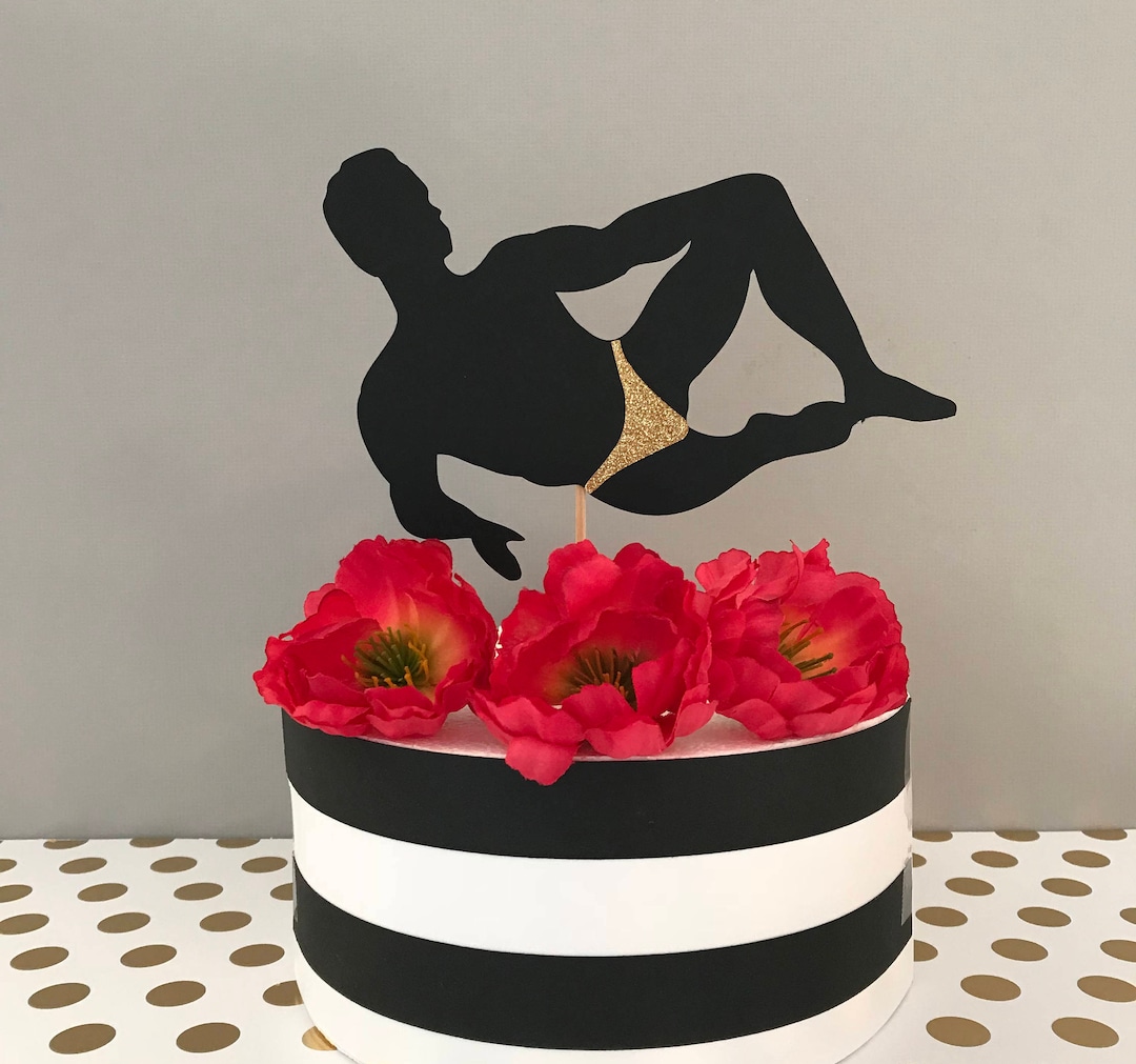 X-tra Large Bachelorette Cake Topper, Male Stripper/dancer Cake Topper ...