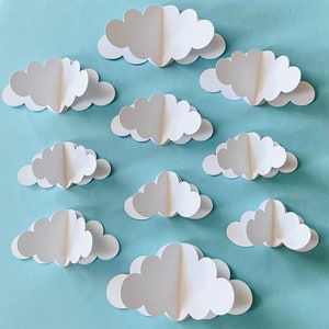 3D Wall Clouds, Photo Backdrop, Nursery Wall Art, Baby Shower Wall ...