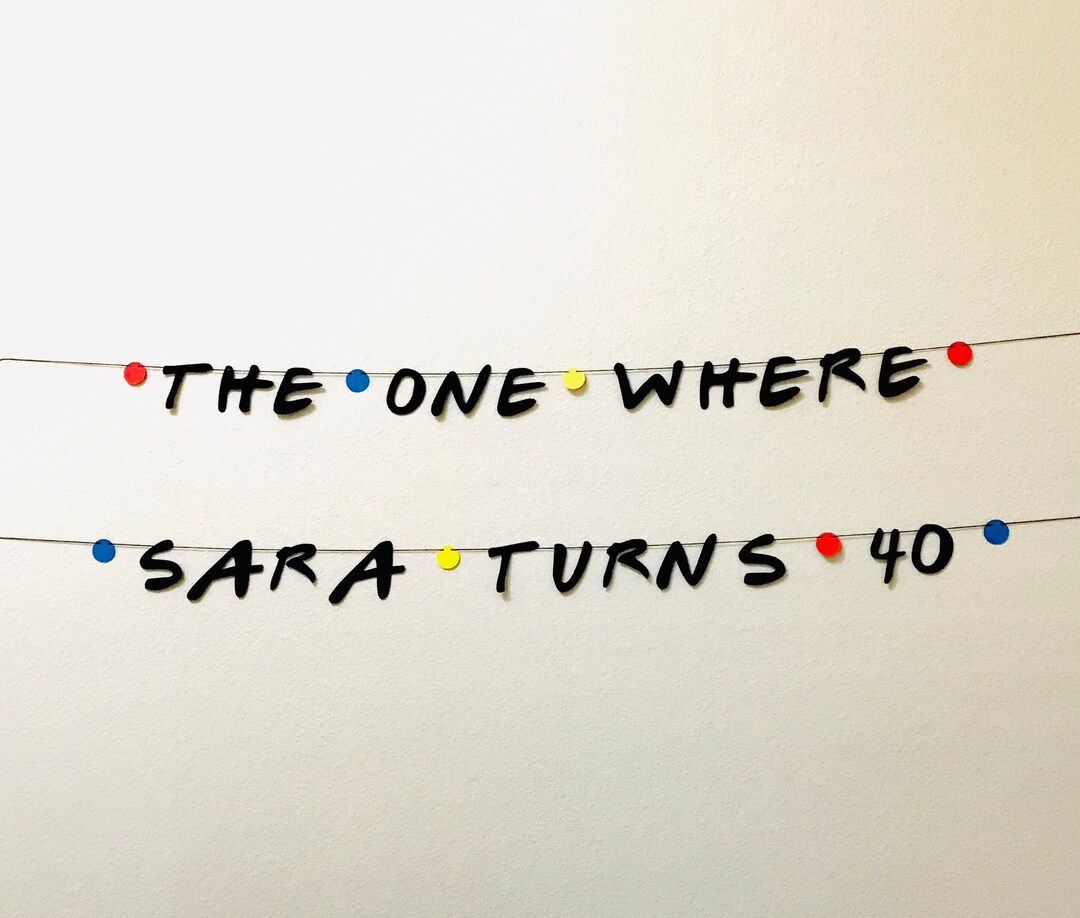 Friends Themed Birthday Banner, Happy Birthday Banner, Friends Theme ...