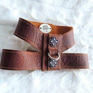 Small Dog Harness, Leather Dog Harness, Brown Dog Harness, Handmade Dog ...