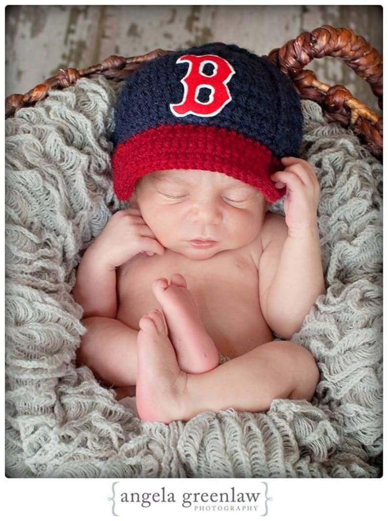 Newborn Baby BOSTON RED SOX Baseball Cap Hat Custom Made - Etsy