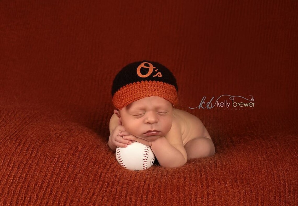 Newborn Baby BALTIMORE ORIOLES Baseball Cap, Ha, Custom Made - Etsy