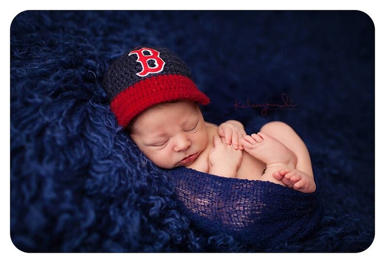 Newborn Baby BOSTON RED SOX Baseball Cap Hat Custom Made - Etsy